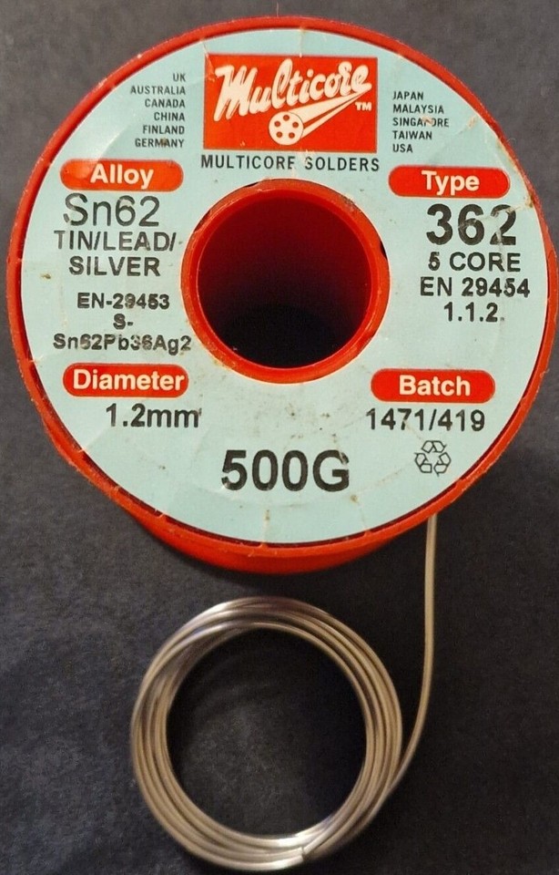 MULTICORE SOLDERS L-M-P LOW MELT SILVER-LOADED INDUSTRIAL-ELECTRICAL ...