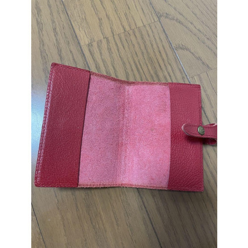 Il Bisonte Mini Notebook Cover Red Mini Leather Vintage Style Compact ...