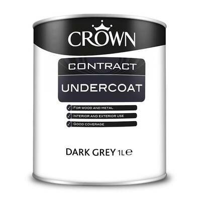 Crown Contract Undercoat Dark Grey 1L | eBay UK