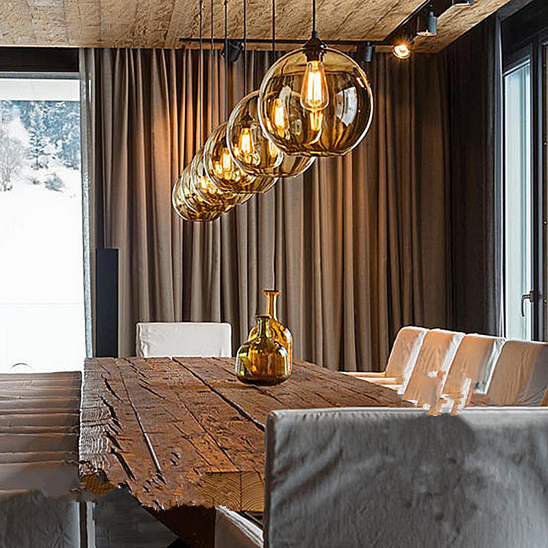 Glass Kitchen Chandelier Light Bar Pendant Light Dining Room Ceiling ...