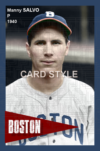 Manny Salvo - 1940 Boston Bees - choose a style - colorized print | eBay