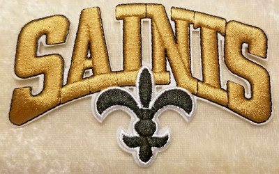 New Orleans Saints Gold 4" Iron On Embroidered Patch ~Free Tracking! | eBay