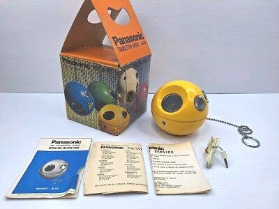 Panasonic Panapet R70 Rare Yellow + Original Box RETRO MID CENTURY ...