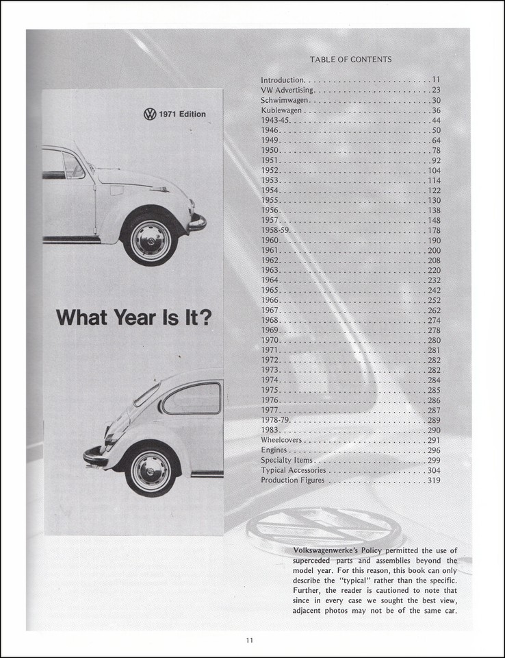 1943-1983 VW Bug 1100 detailed photos Year-by-Year Volkswagen Beetle ...
