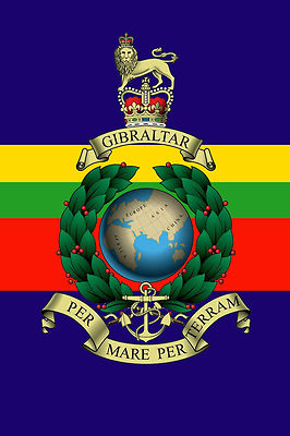 ROYAL MARINES BADGE PRINTED ON A METAL SIGN 5 x 7 INCHES.INSIDE/OUTSIDE ...