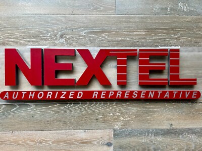 Large Vintage Obsolete Nextel Cellular Logo Dealer Store Advertising ...