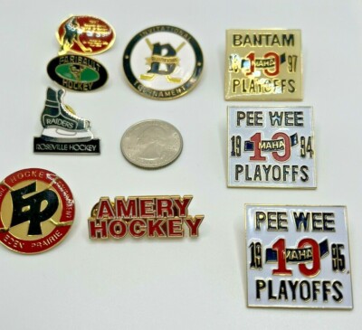 Your Choice of YOUTH HOCKEY PINS - Wisconsin Minnesota - lapel, hat ...