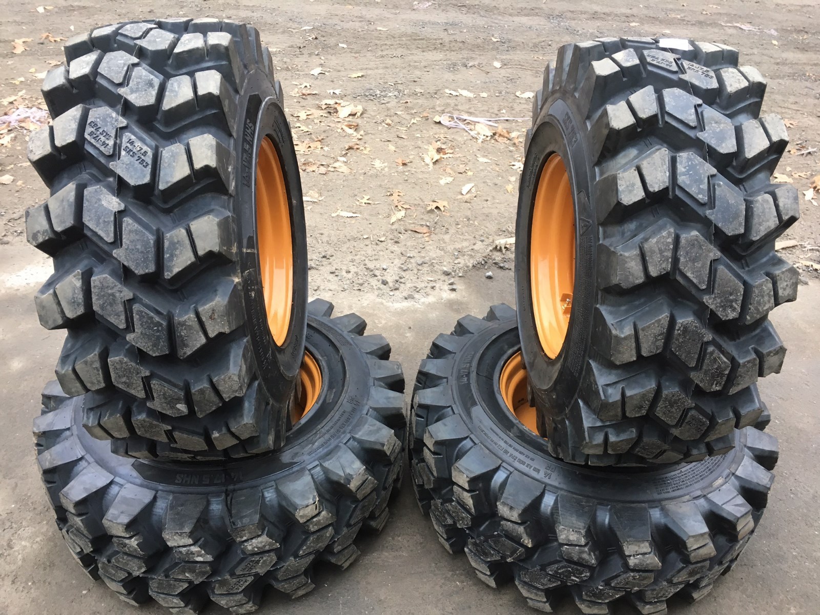 4 NEW HD 14-17.5 Camso SKS753 Skid Steer Tire/wheels/rims for Case-50 ...
