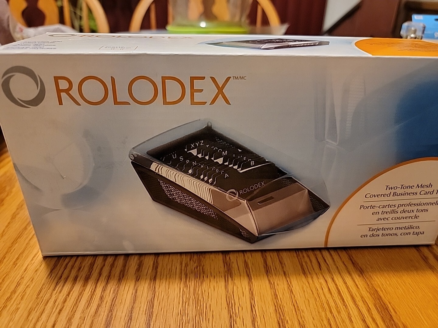 Rolodex Two Tone Black Mesh Covered Business Card Tray 1734232 ...