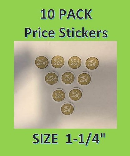 10 pack 25 cent Vending Price Stickers vendstar candy gumball Label | eBay