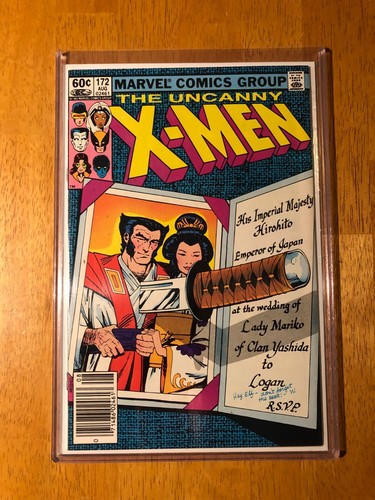 Uncanny X-Men #172 1983 RARE NEWSSTAND WOLVERINE & MARIKO ENGAGED ...