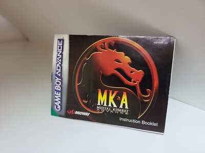 MK A Mortal Kombat Advance Instruction Manual Only for GameBoy Advance ...