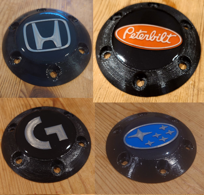 Logitech G27, G29, G920, G923 Custom Faceplate/Centre Cap Logo-Ask 4 ...