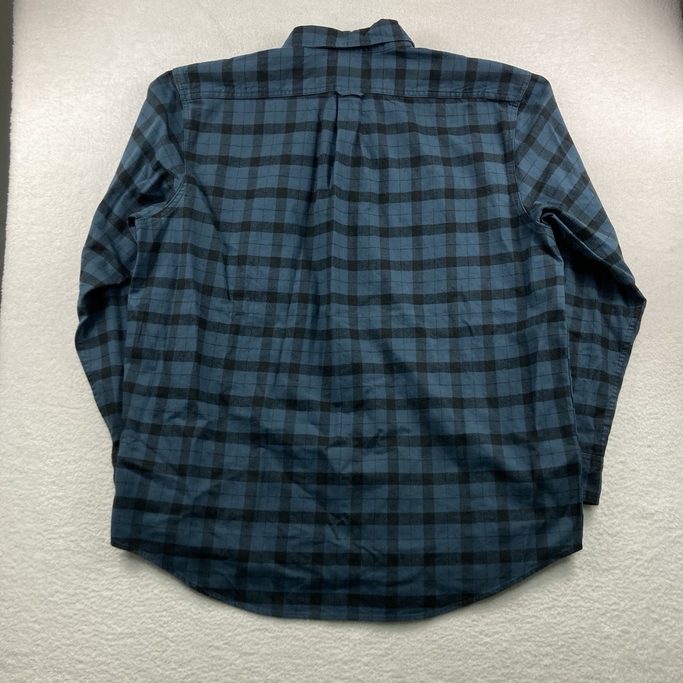 Filson Button Shirt Men Size XL Blue Black Alaskan Guide Heavyweight | eBay