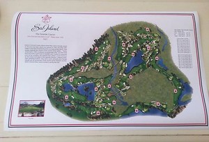 Sea Island - Vintage Golf Course Maps print (30" x 19") | eBay