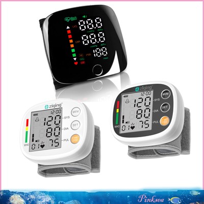 Digital Wrist Blood Pressure Monitor Automatic BP Cuff LCD Heart Rate ...