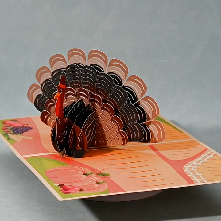 T21-3D Pop Up Happy Thanksgiving Turkey Greeting Card | eBay