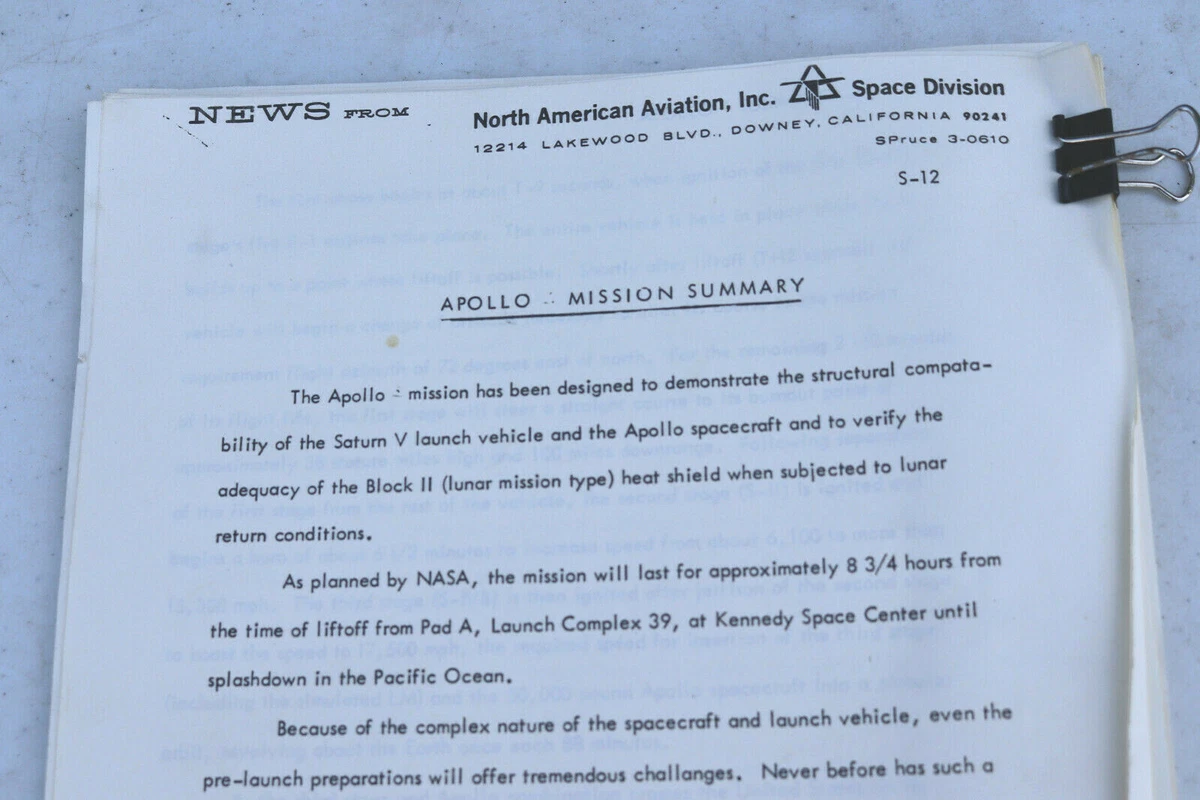 Apollo Mission Summary