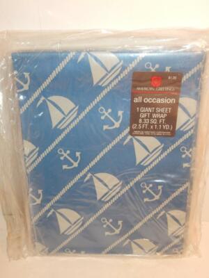 VINTAGE GIFT WRAP 1980s WRAPPING PAPER AMERICAN GREETINGS HUGE LOT OF 9 ...