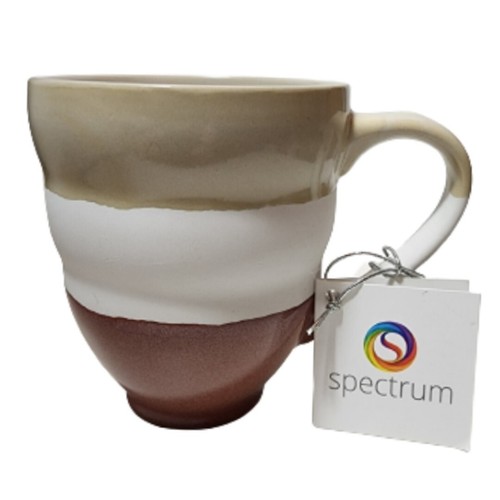 Spectrum Designz Glazed Pottery Coffee Tea Mug Cup Sand Off White Tan ...