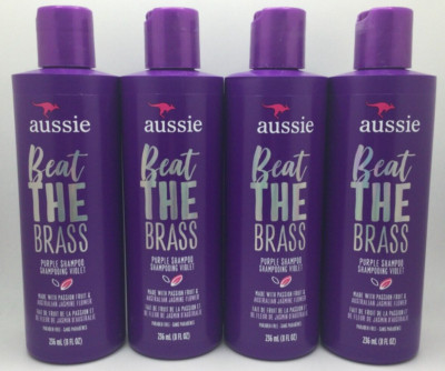 Aussie Beat The Brass Paraben-Free Purple Shampoo for Colored Hair, 8 ...