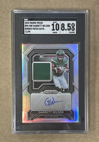 2022 Panini Prizm Garrett Wilson Rookie Patch Autograph Card #’d 71/99 ...