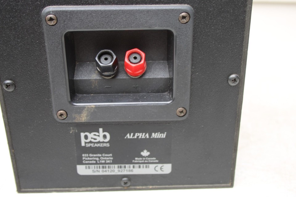 1 Single PSB Alpha Mini Bookshelf Speaker Tested Working Brown Cherry ...