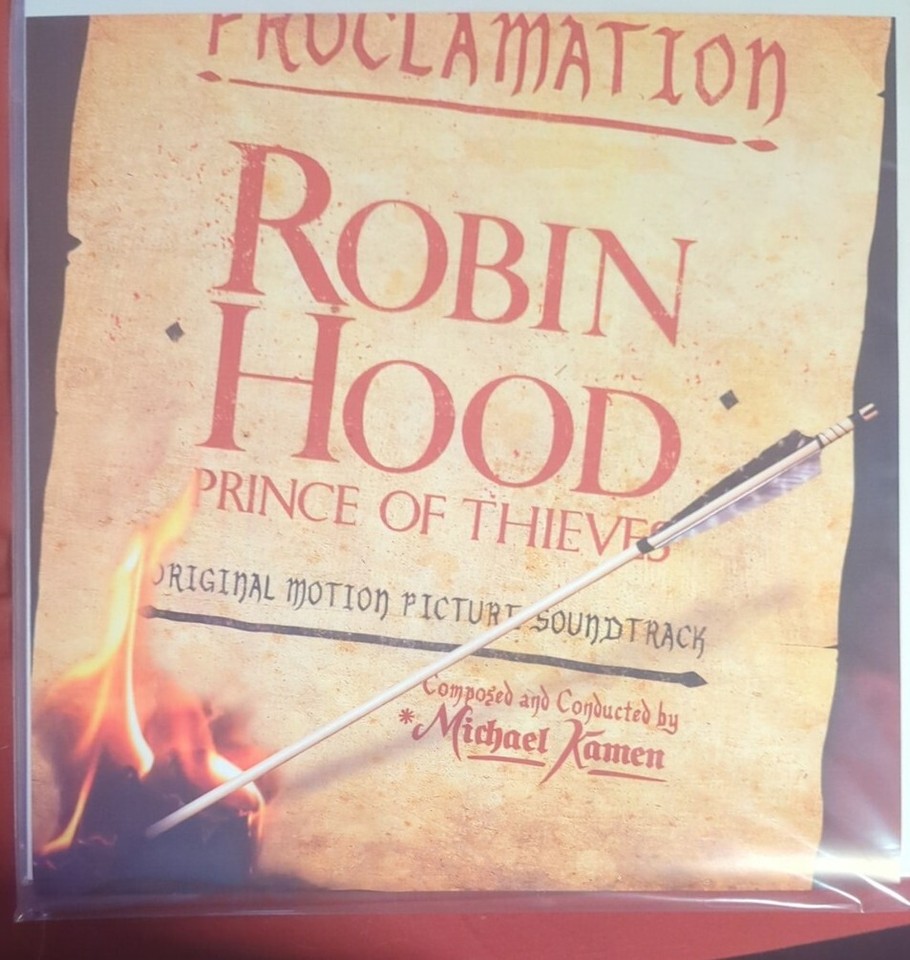 Robin Hood Prince of Thieves Motion Picture Vinyl Soundtrack 2 LP Test ...