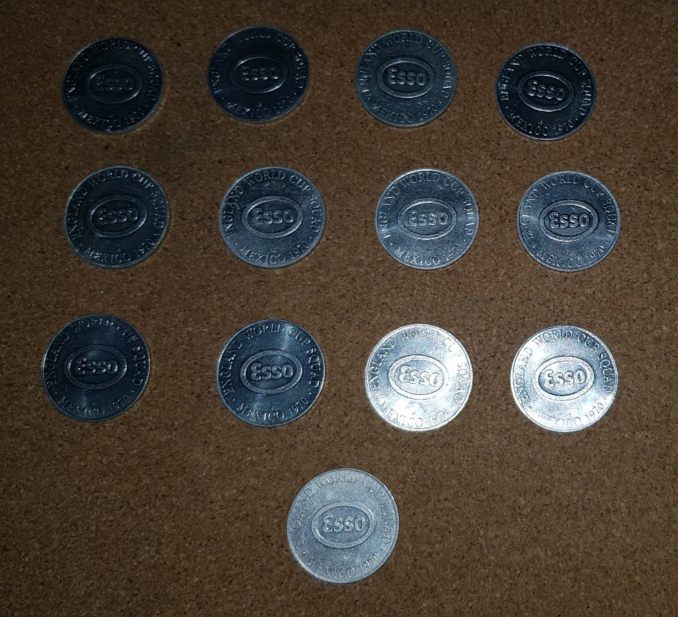 Esso Official England Football World Cup Squad Coin Medal Mexico 1970 ...