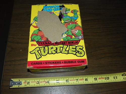 1989 TOPPS TEENAGE MUTANT NINJA TURTLES WAX BOX OF 48 SEALED PACKS 2ND ...