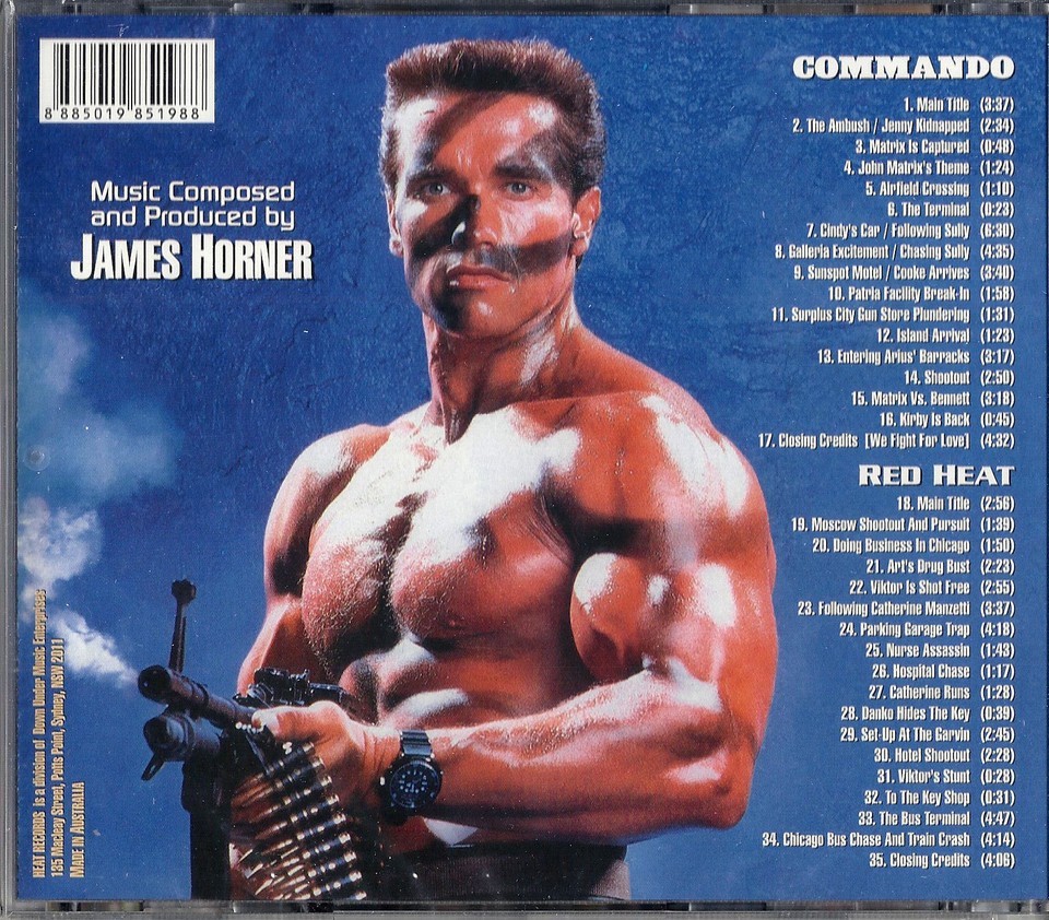 SC - COMMANDO / RED HEAT (Complete Motion Score) / James Horner | eBay