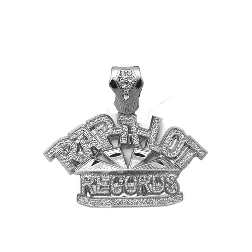 HIP HOP ICED RAP-A-LOT RECORDS PENDANT & 8mm 18" 20" 24" 30" ROPE CHAIN ...