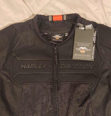 Harley-Davidson 98103-21VM Mens XL Brawler Mixed Media Jacket Black ...