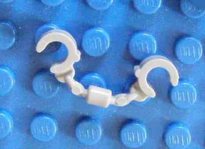 LEGO BLUEISH GRAY HANDCUFFS ~ Minifigure Accessory Police City Hand ...