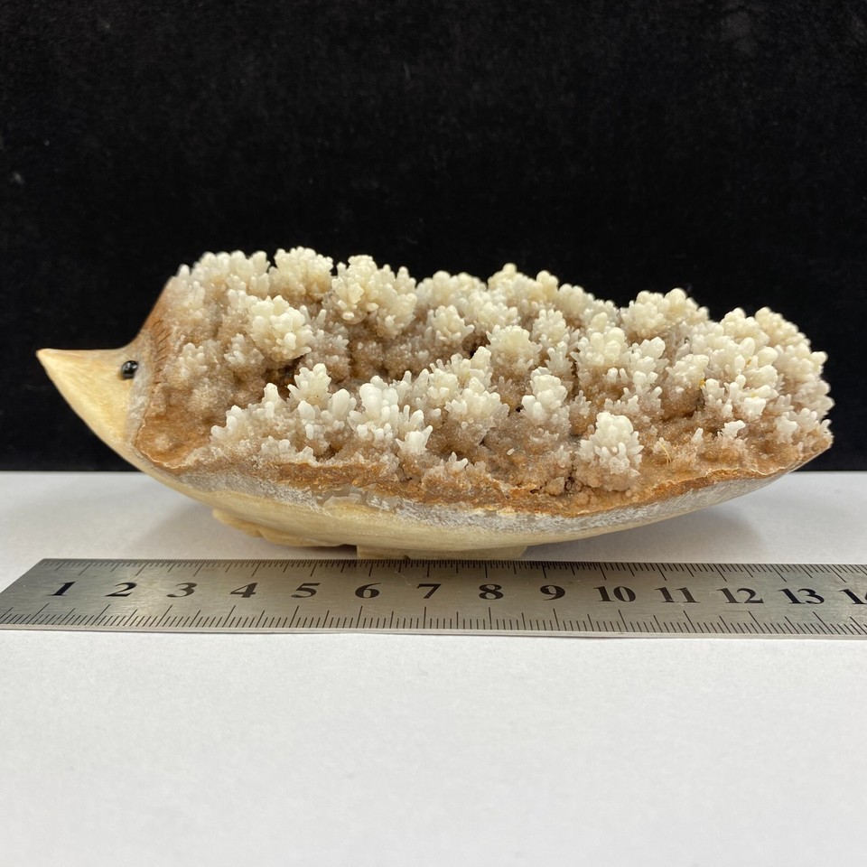 581g Natural quartz crystal cluster mineral specimen, hand-carved the ...