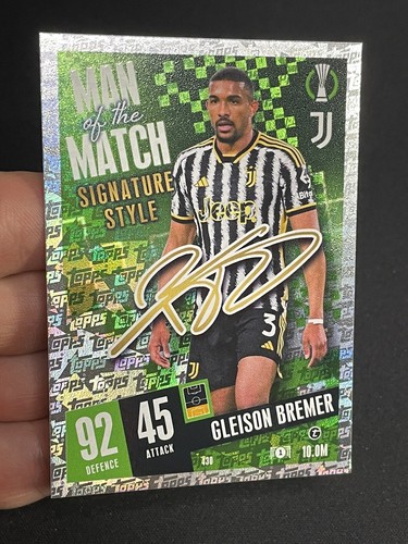 MATCH ATTAX 2023/24 GLEISON BREMER MAN OF THE MATCH SIGNATURE STYLE ...