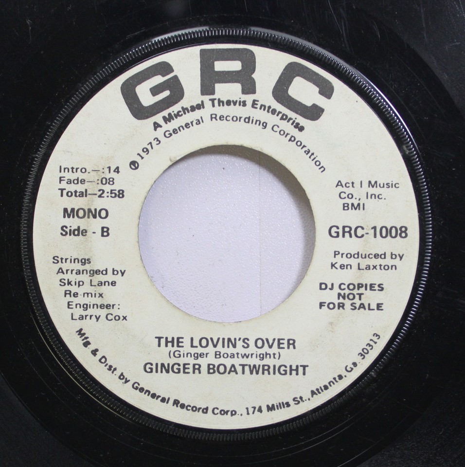 Hear! Country Promo 45 Ginger Boatwright - The Lovins Over / The Lovins ...