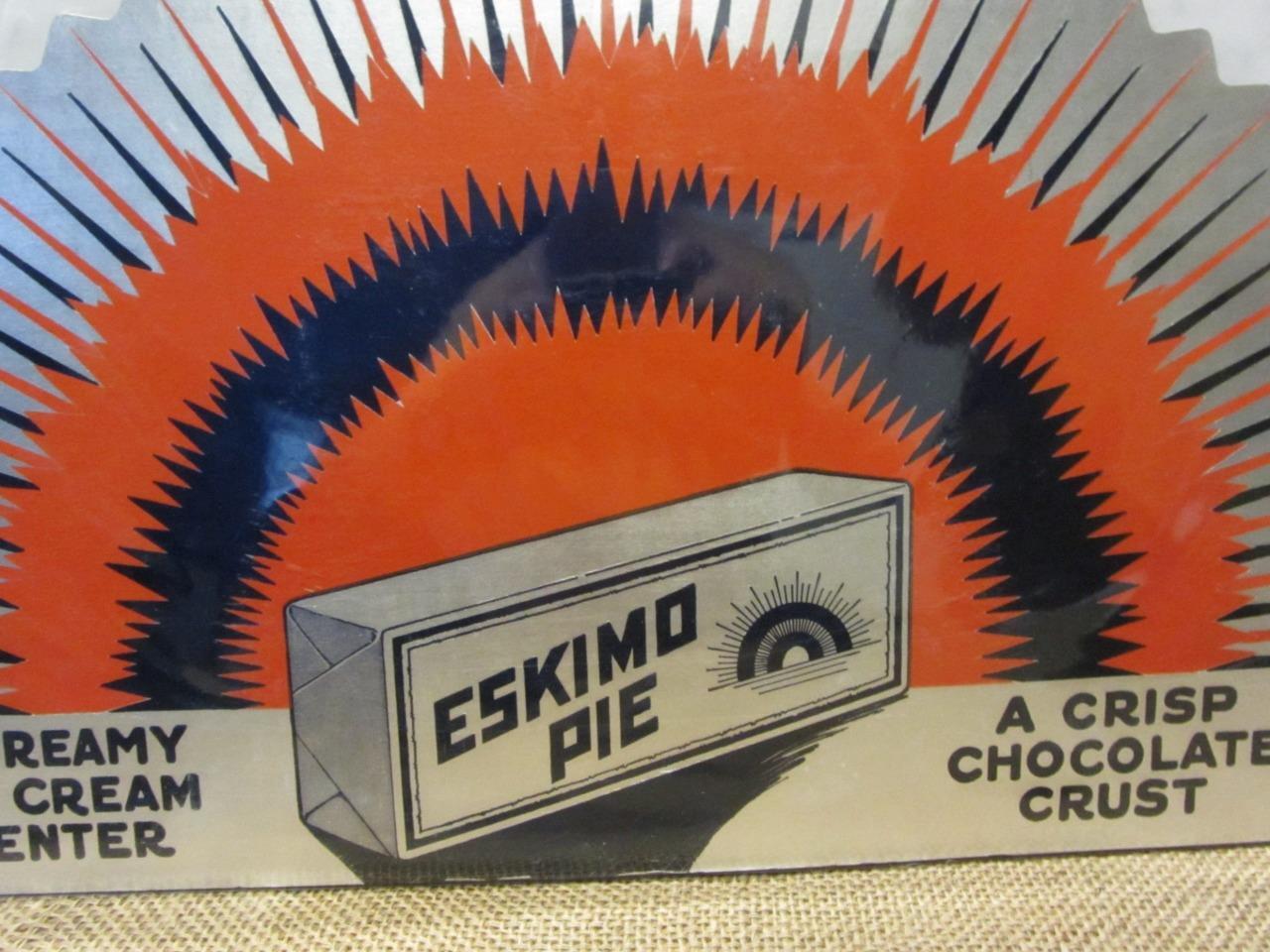 Vintage Eskimo Pie Ice Cream Sandwich Sign Antique Dairy Cone Sundae ...