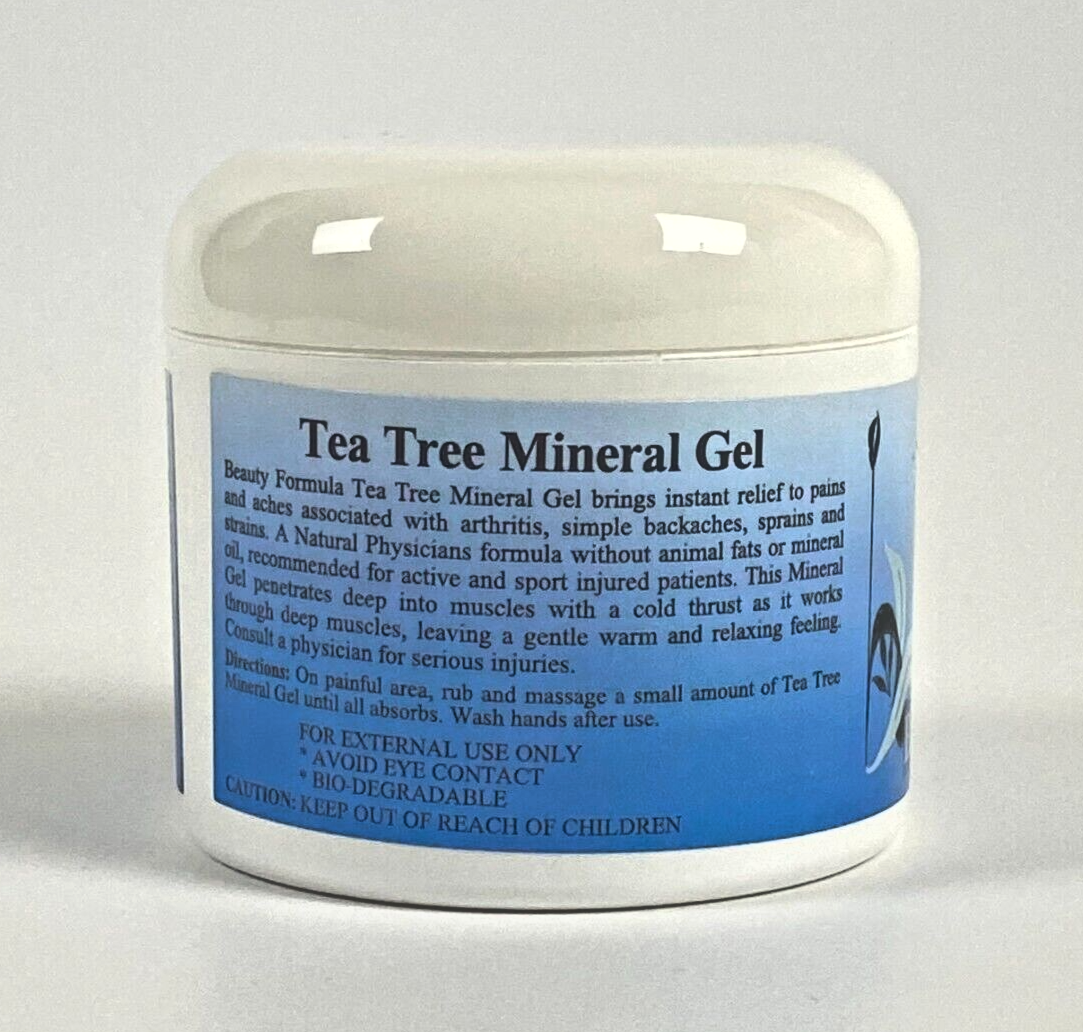 Tea Tree Oil Pain Relief Cooling Gel Cream , 4oz for Muscles, Joints ...