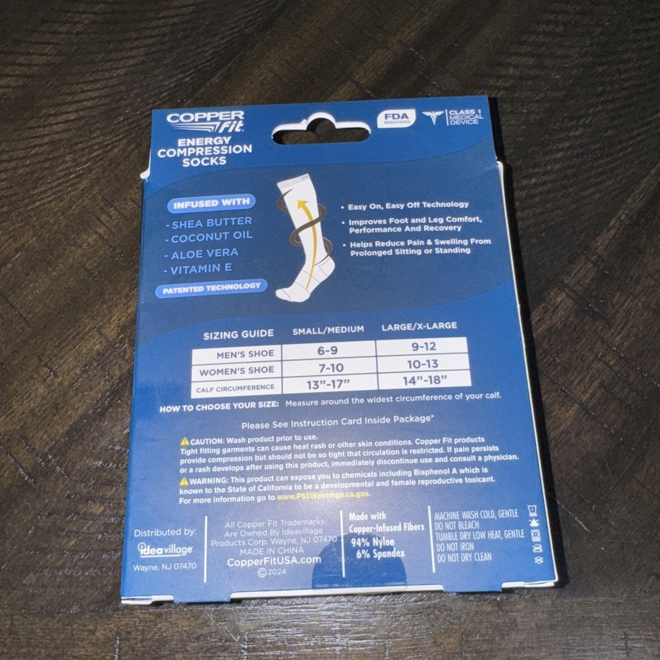 Copper Fit Energy Knee High Compression Socks | eBay