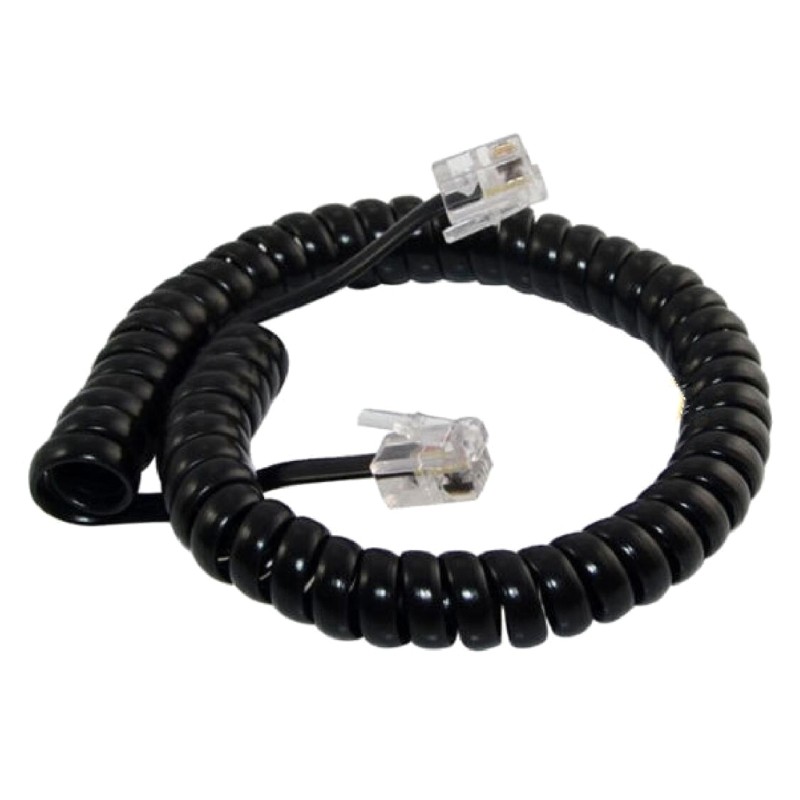 RJ9 RJ11 4P4C Telephone Handset Cord Coiled Fix Landline Phone Wire ...