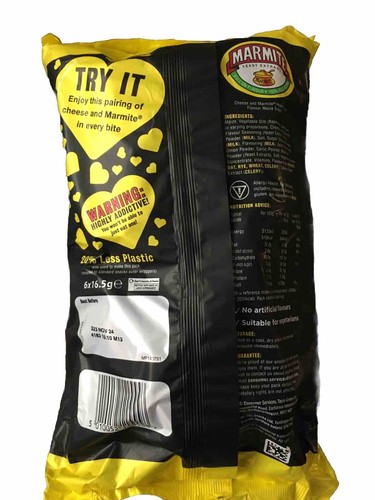 Marmite Puffs 4 Multipacks Cheese & Marmite Crisps 4 x 6 = 24 Bags 08/ ...