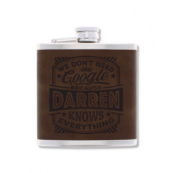 Top Bloke Hip Flask History & Heraldry Pre-Personalised Names Men's ...