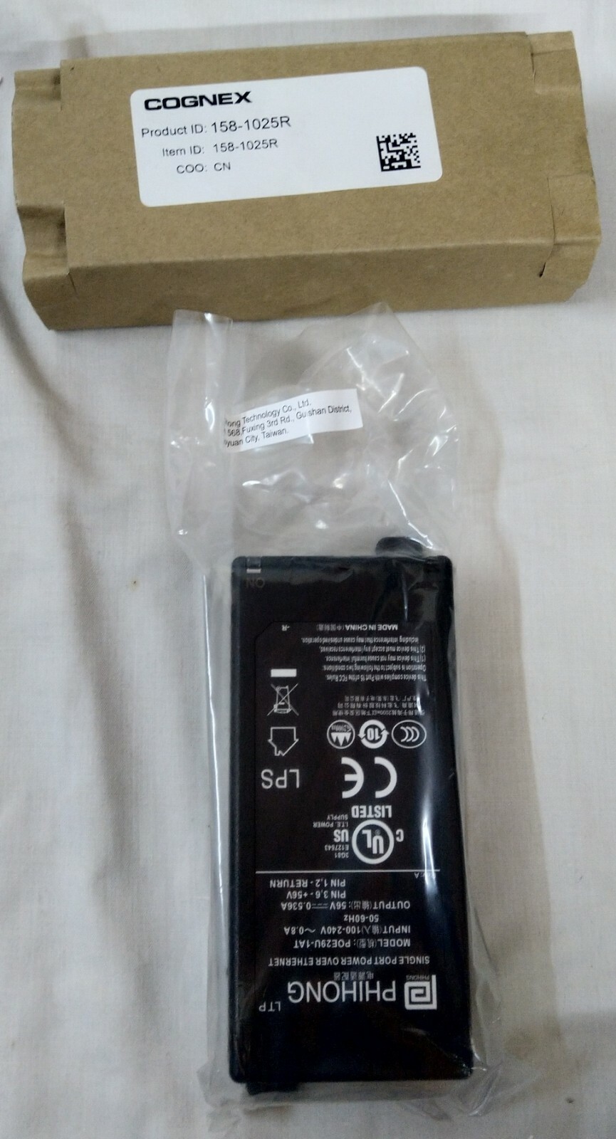 COGNEX CPS-AC-POE1A-EU CONVERTOR POWER SUPPLY P/n 823-0010-1R 158-1025R ...