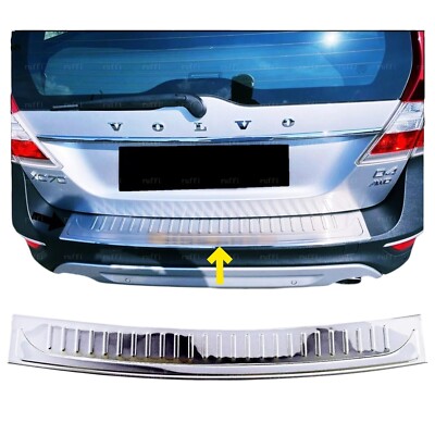 Chrome Rear Bumper Protector GLOSSY S.STEEL For VOLVO XC70 2013 to 2016 ...