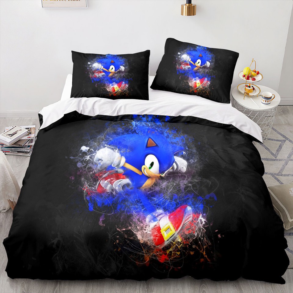 Sonic the Hedgehog Single Double Queen King Bed Quilt Duvet Doona Cover ...