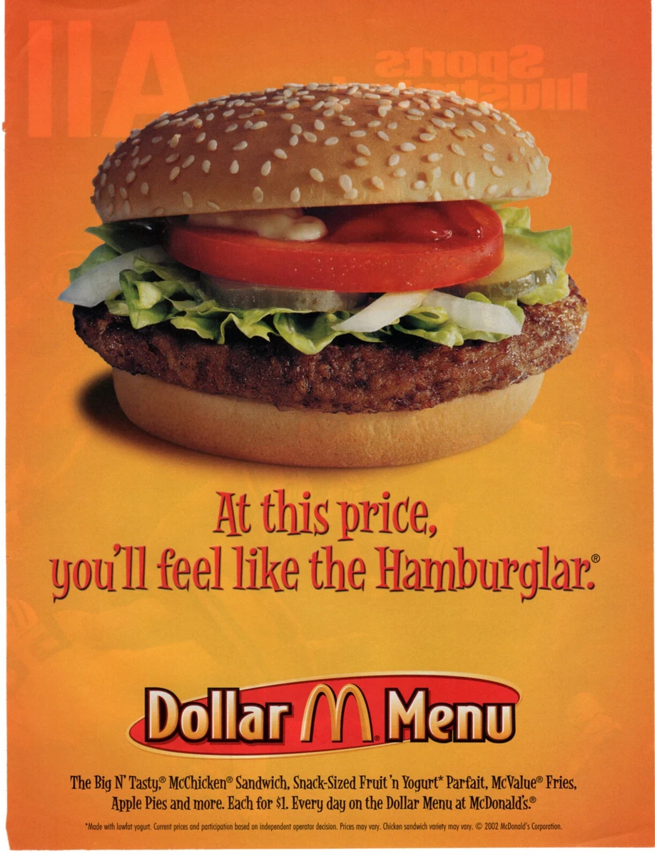 Original Mcdonalds Menu