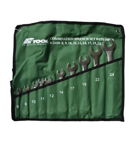 Pro-Kit 10 Pcs Metric Combination Cr-V Spanner 4x4 Tool Set Garage ...