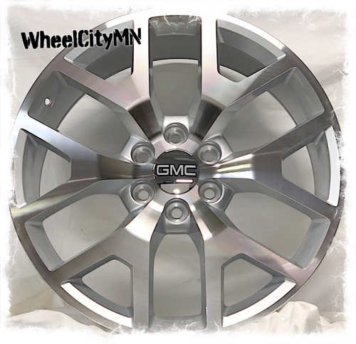 20" silver machine OE replica 22953509 wheels fits 2021 GMC Sierra ...