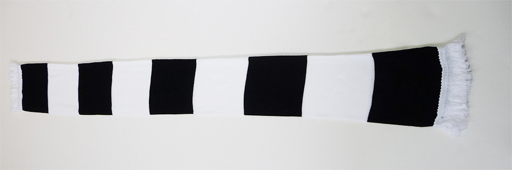 Fan Football Supporter, Black White Bar Scarf- Fulham FC | eBay UK